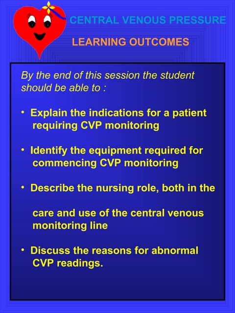 Central venous pressure monitoring | PPT