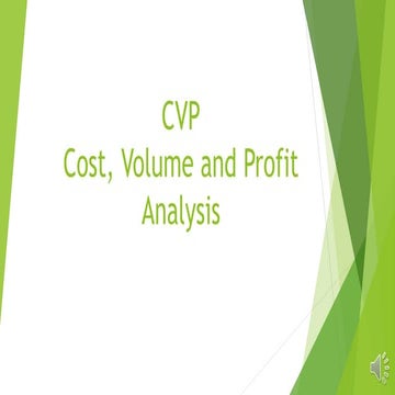 Chapter three - Cost volume profit analysis | PPTX