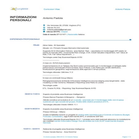 Cv padula 2016 | DOC