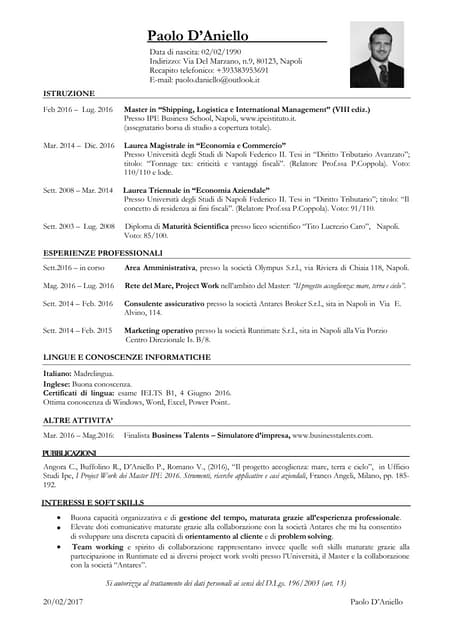 GIULIA BAGNASCO- CURRICULUM VITAE | PDF