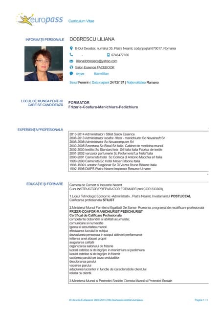 Imprimir europass cv-120602-vázquez sanjaime (2) | PDF | Family and ...