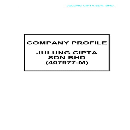 Julung Cipta Sdn Bhd | PDF | Civil Engineering Industry | Industries