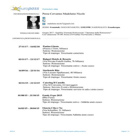 Cv perea madelaine | PDF