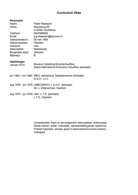 Curriculum vitae | PDF