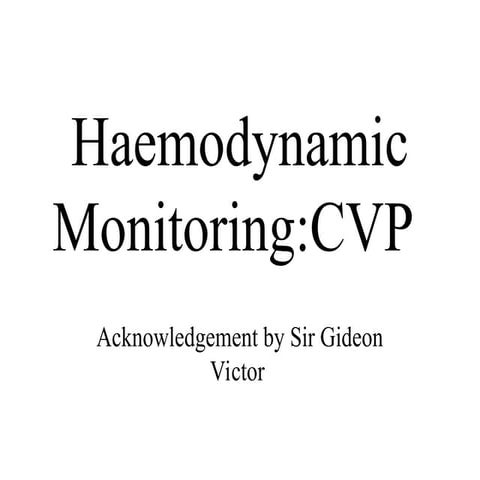 cvp monitoring.ppt in critical care nursing | PPT