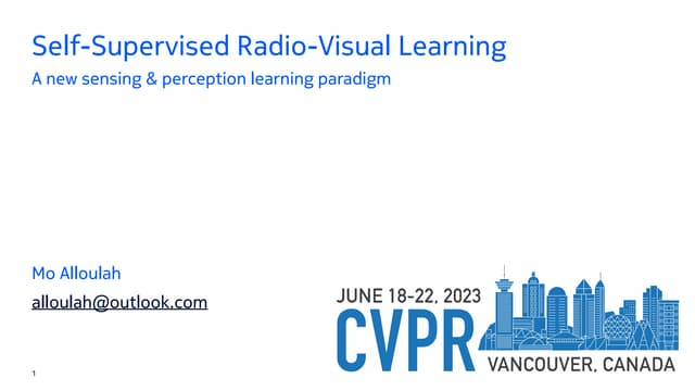 Look Radiate And Learn Self Supervised Localisation Via Radio Visual
