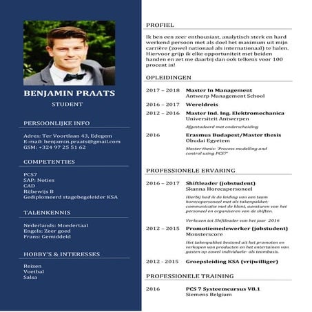 Cv praats benjamin | PDF