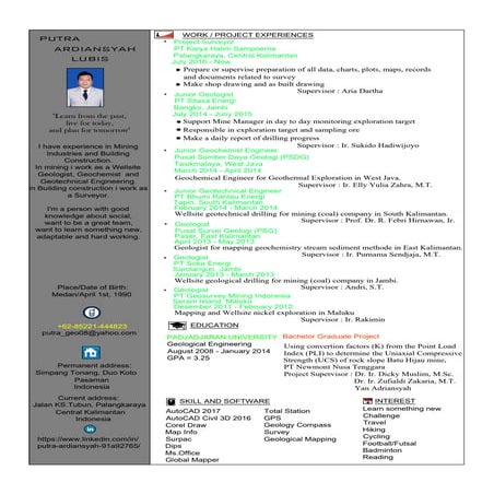 CV PUTRA ARDIANSYAH | PDF