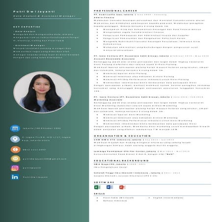 Cv putri dwi jayanti | PDF