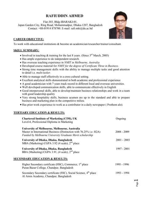 General-CV-Format-1 | PDF