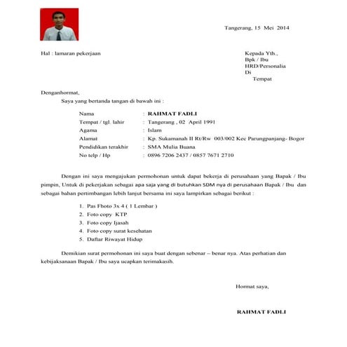 Cv rahmat fadli | PDF