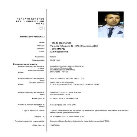 Cv rai finito 2016 | PDF