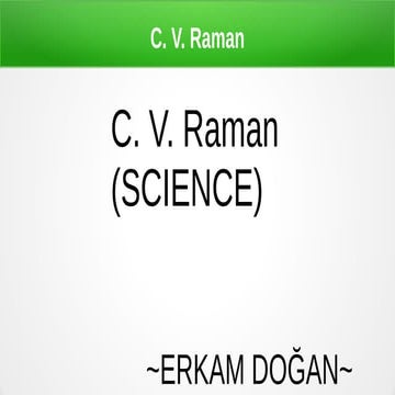 Chandrasekhara Venkata Raman | PDF