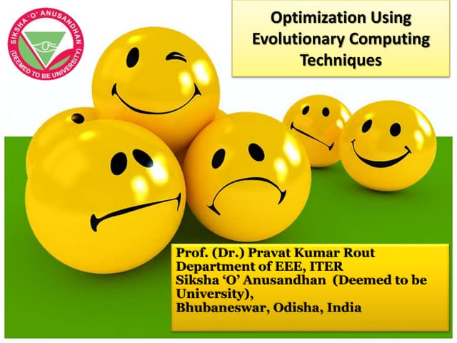 Optimization Using Evolutionary Computing Techniques | PPT Optimization Using Evolutionary Computing Techniques | PPT