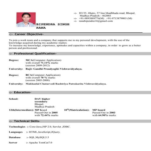 mavendra singh cv | DOCX