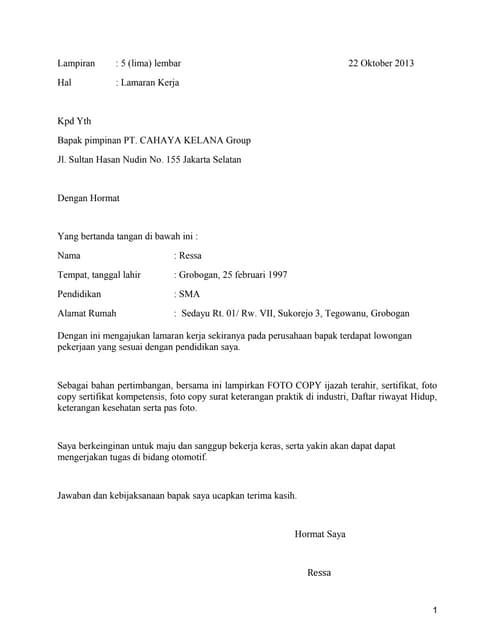CV Revki Septiansyah Binu | PDF