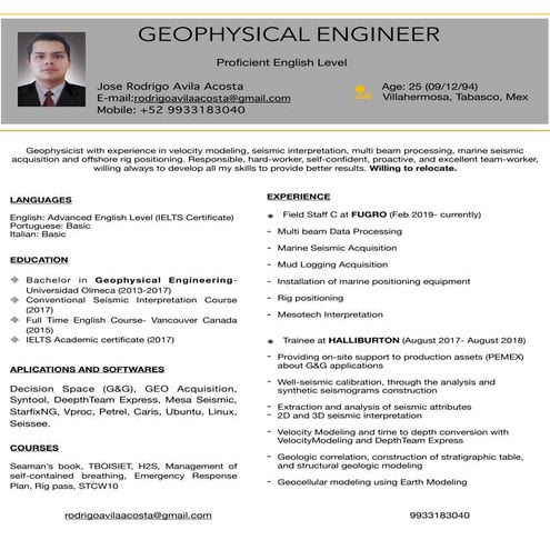CV Rodrigo Avila ENG | PDF