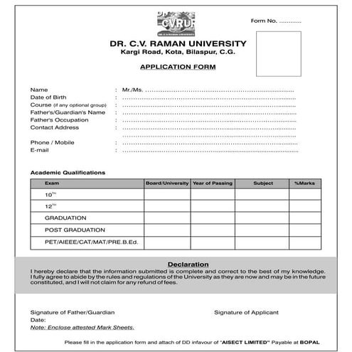Cvru form | PDF