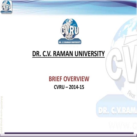 Get Dr. CV Raman University Review which are Genuine | PPTX | College ...