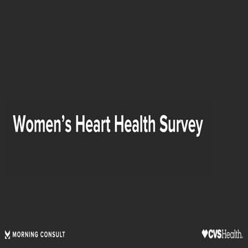 By the Numbers: Women’s Perceptions About Heart Health | PPT