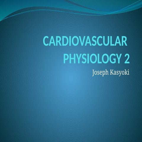 Cardiovascular System Physiology for Medical Students 1 | PPTX