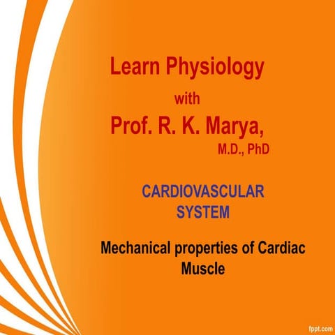 Cvs 2 mechanical properties of cardiac muscle | PPT