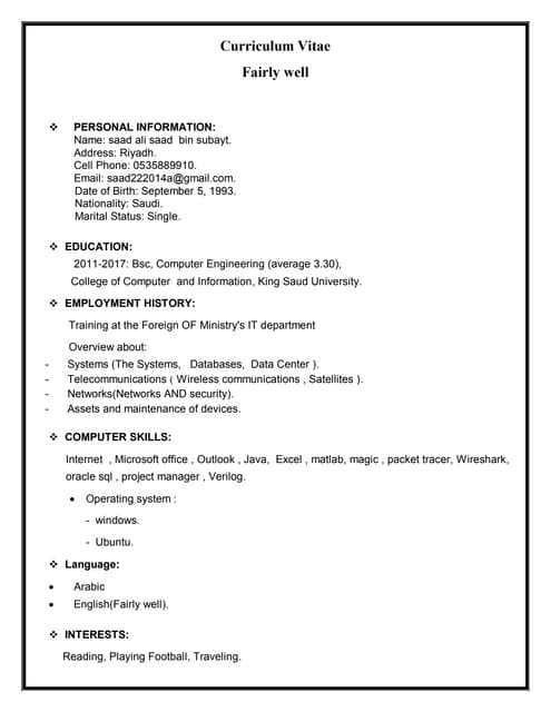 Osama Mohammed Saeid cv | PDF
