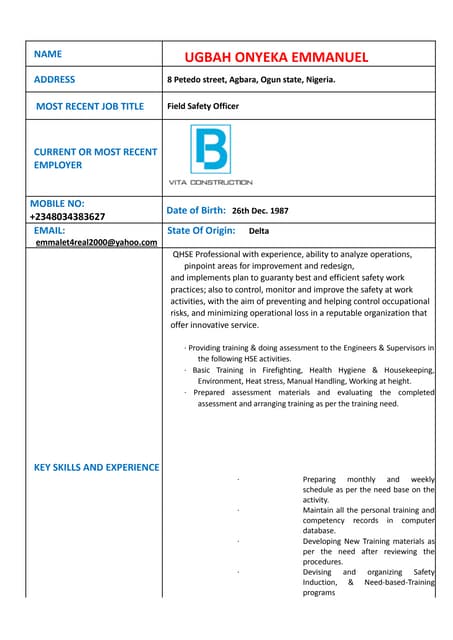 Michael OBrien resume | DOCX