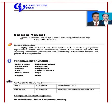 Cv saleem | DOC | Religion & Spirituality