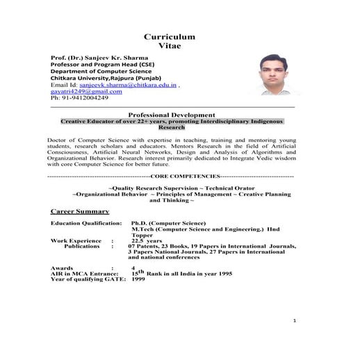 Cv sanjeev updated-12-converted | PDF
