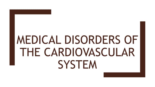 Nursing management for cardiovascular disorders | PPTX