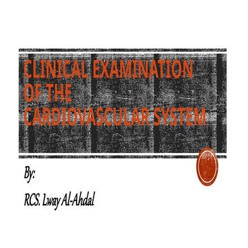 Clinical Examination of CVS | PPTX