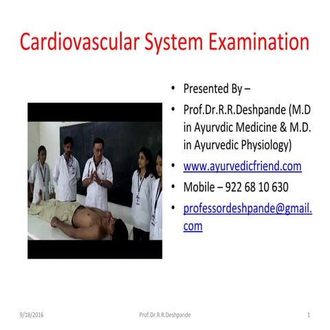 Cardio Vascular System Examination | PDF