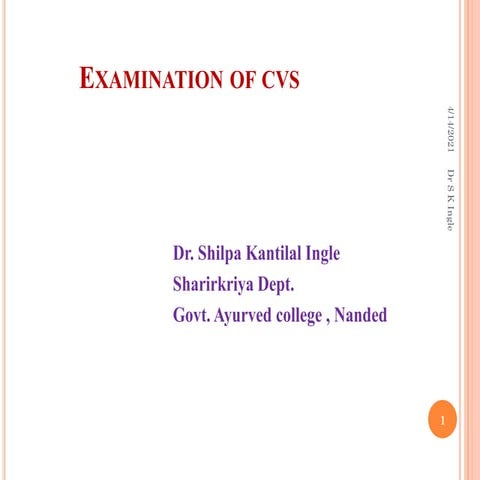 Cvs examination dr ingle | PDF