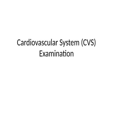CVS(Cardiovascular) examination with DDX.pptx