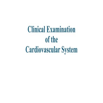 Clinical Examination of CVS | PPTX