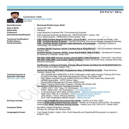 Cv shafiq | PDF