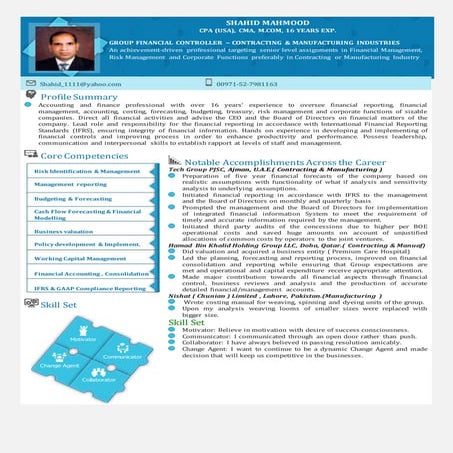 Cv shahid mahmood master 3 | PDF