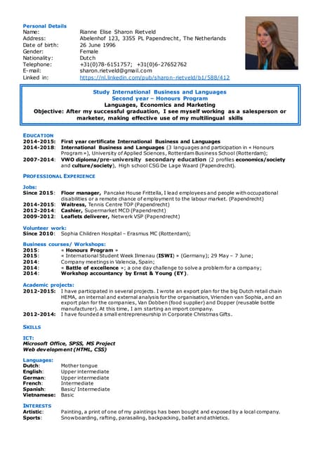 Cv presentation | PDF