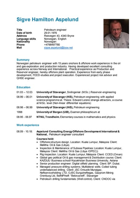 Lars damgaard cv april 2016 | PDF