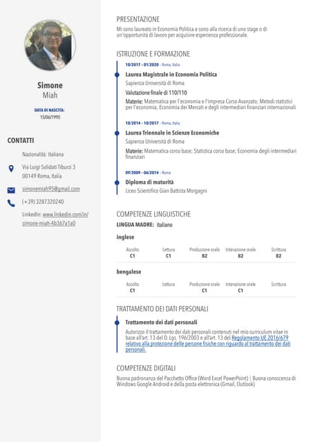 Curriculum vitae luisa pellegrini | PDF