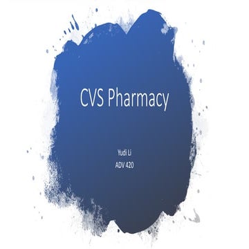 Cvs pharmacy | PPTX