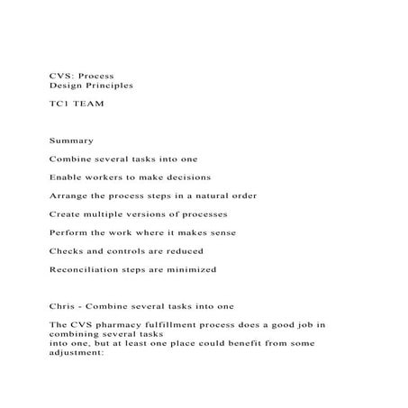 CVS Process Design Principles TC1 TEAMSummary.docx