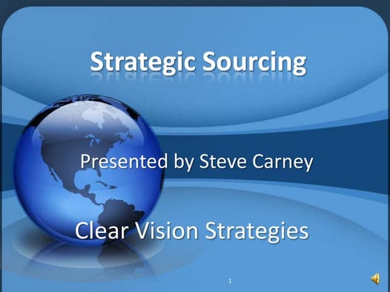 Transforming Strategic Sourcing and Procurement – The New Model | PPT