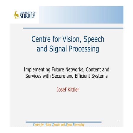 Vision, Speech and Signal Processing | PDF