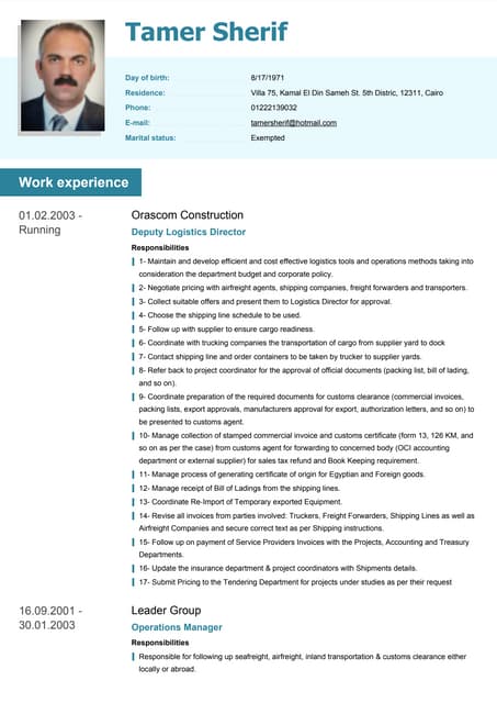 Mr Hugh McCaffrey cv | PDF