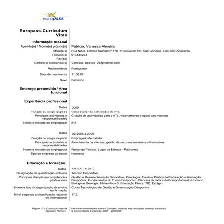 Cv Template Pt Pt | DOC