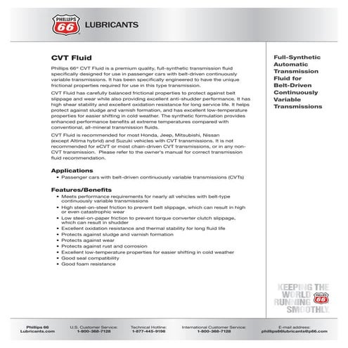 Cvt fluid | PDF