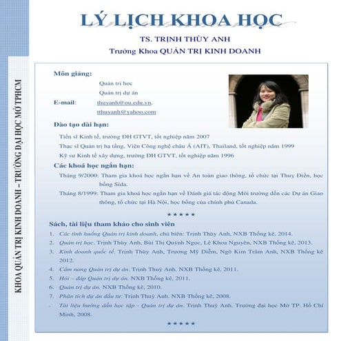 Cv thuy anh | PDF