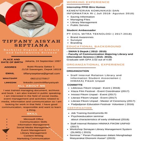 Cv tiffany aisyah septiana | PDF
